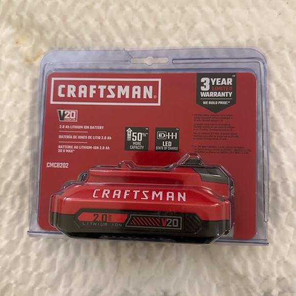 Craft | Other | Craftsman V2 Lithium Ion Battery Red And Black | Poshmark